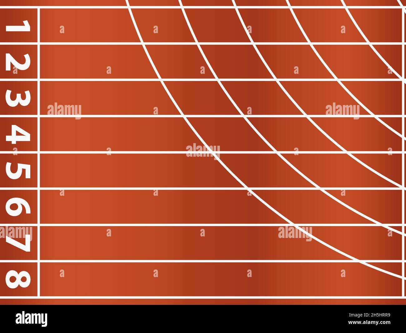 Number on the start of a running track. Vector illustration Stock ...