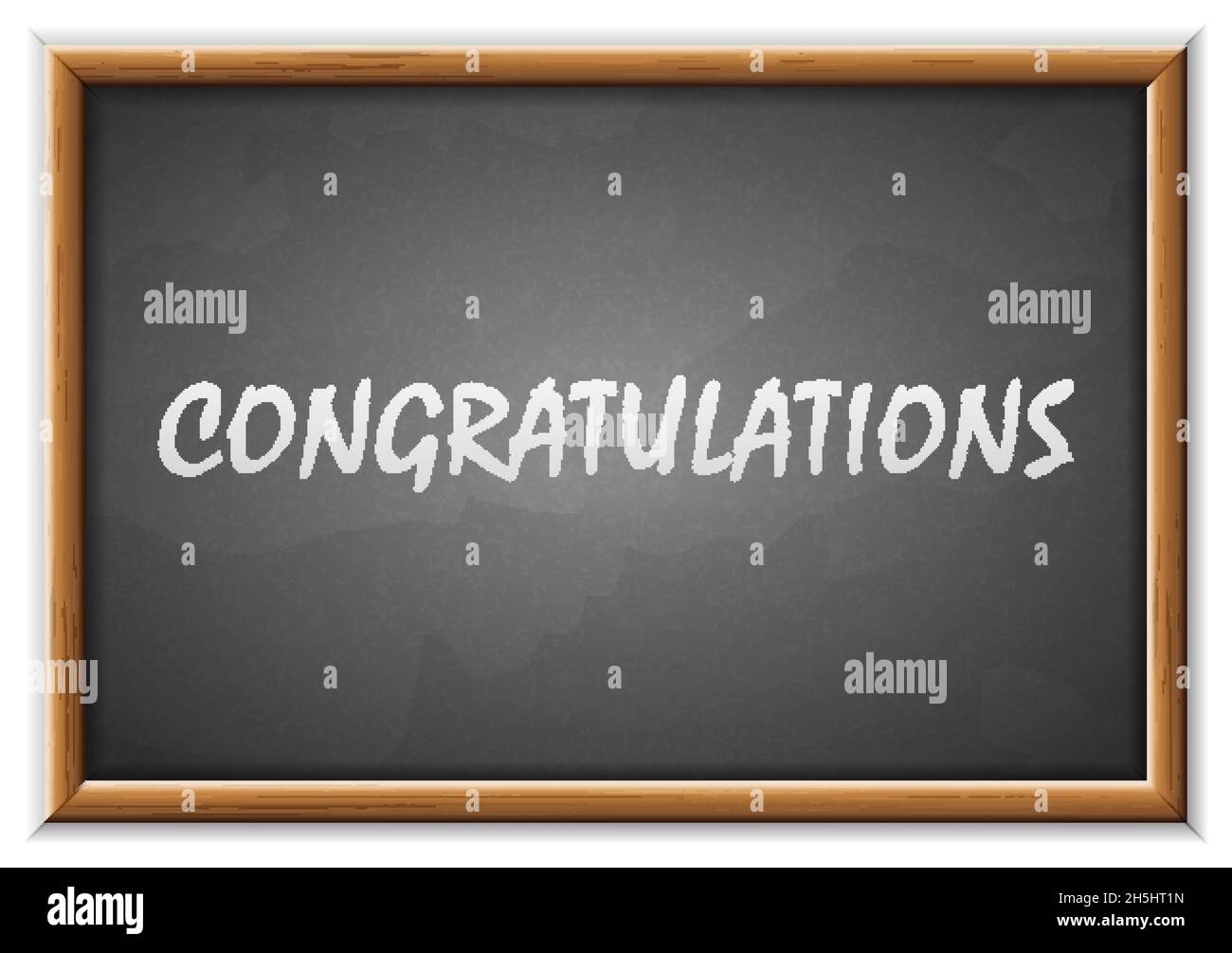 Congratulations written on a blackboard. Vector illustration Stock ...