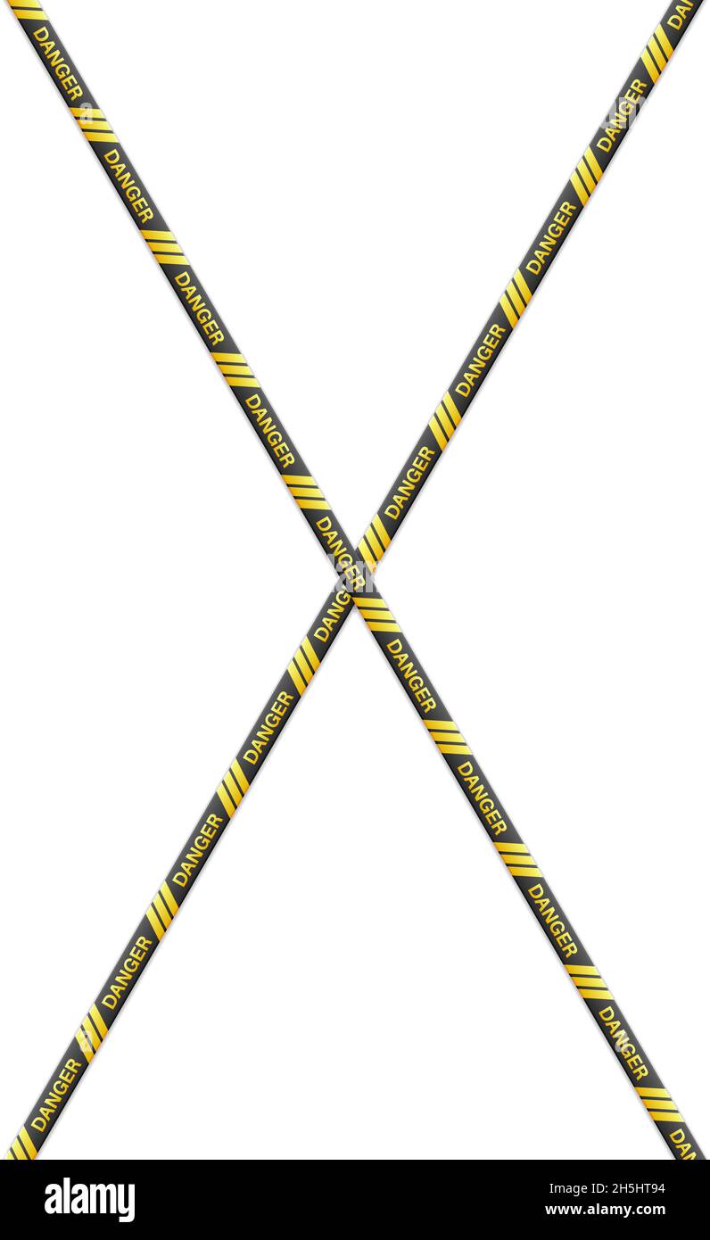 Danger tape on a white background. Vector illustration Stock Vector ...