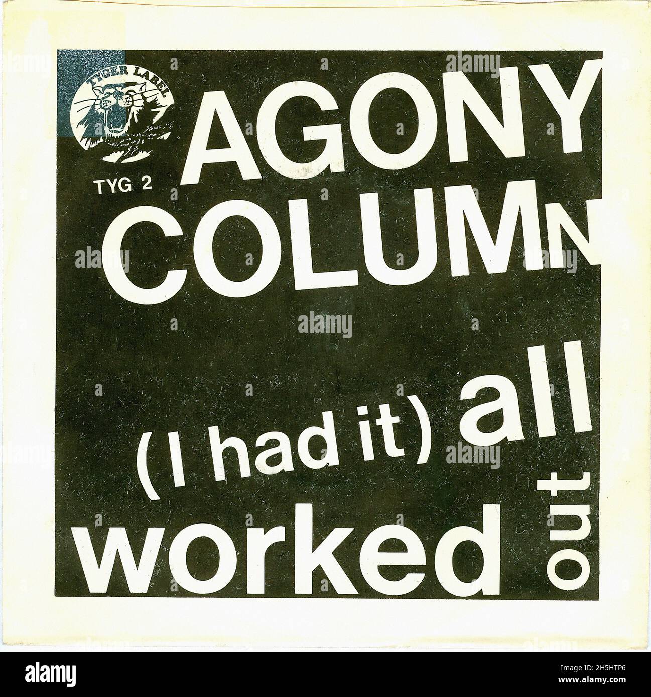 Vintage single record cover - Agony Column - All Worked Out - UK - 1979 ...