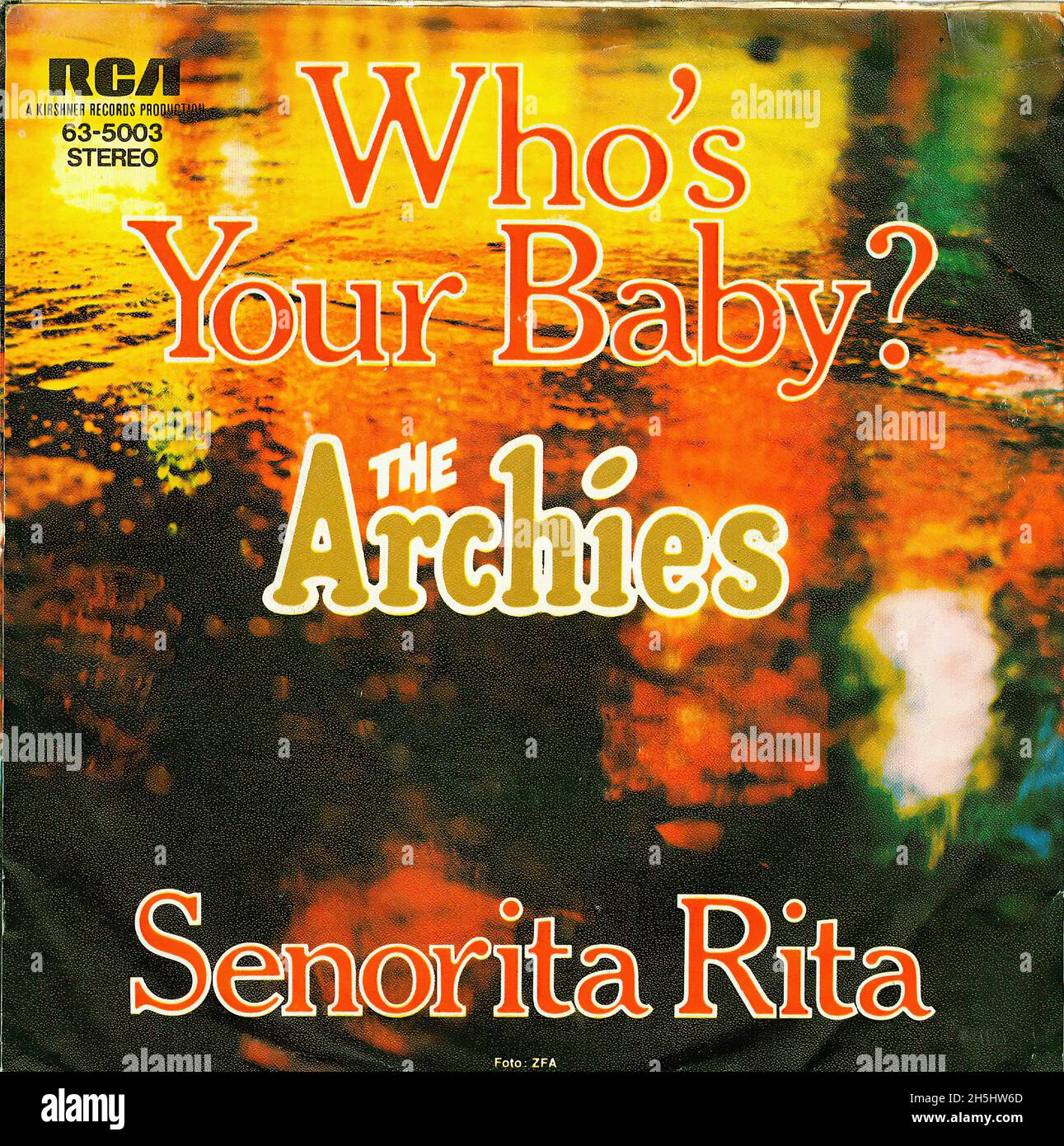 Vintage single record cover - Archies, The - Who's Your Baby - D - 1970 ...