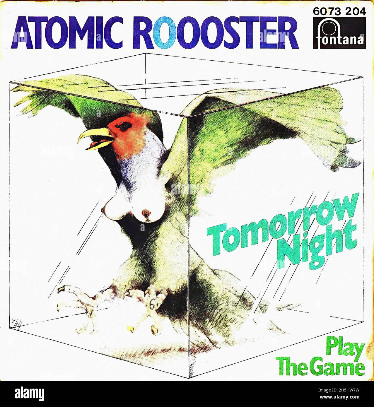Vintage single record cover - Atomic Rooster - Tomorrow Night - D - 1970 Stock Photo - Alamy