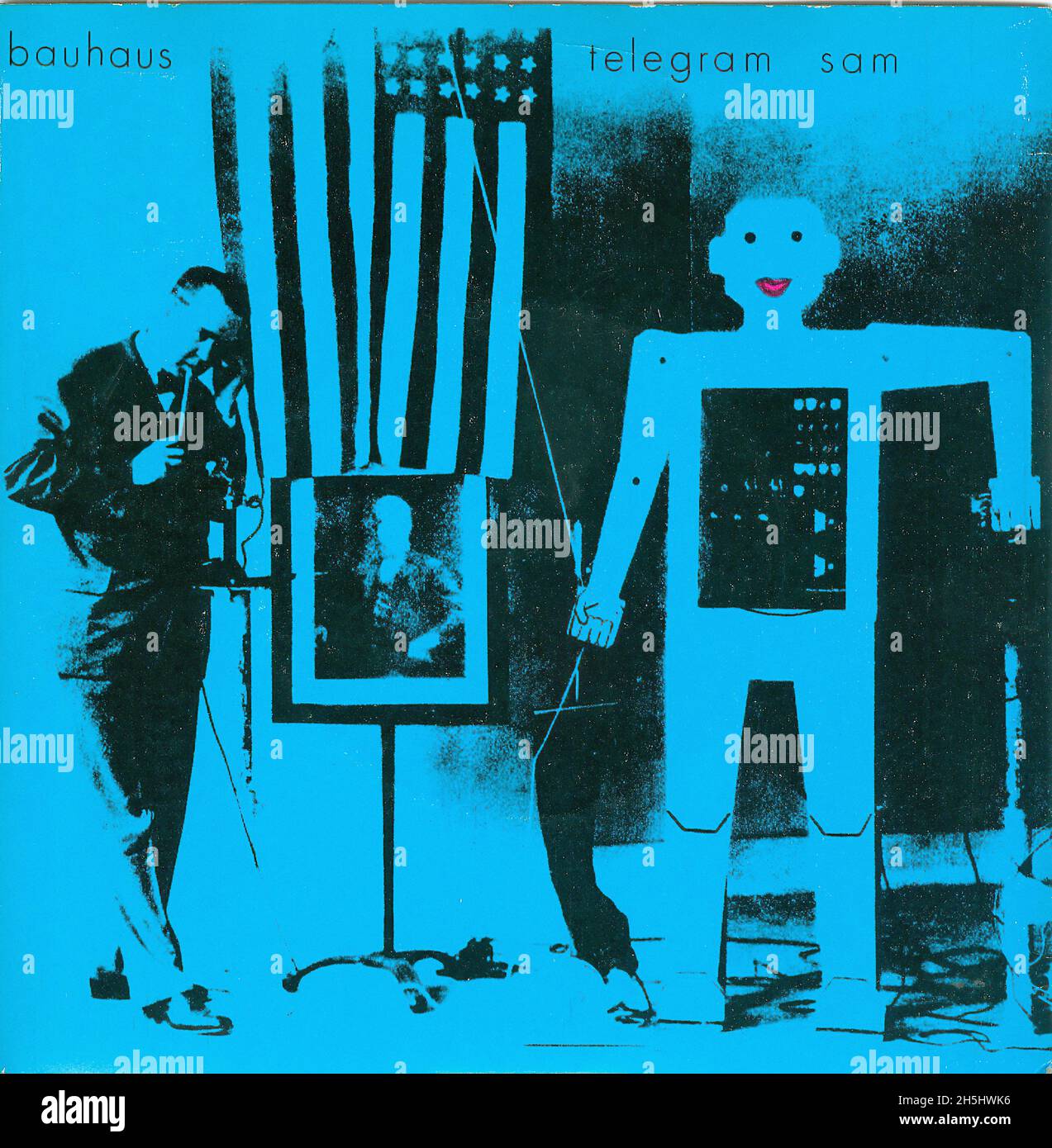 Vintage single record cover - Bauhaus - Telegram Sam - UK - 1980 Stock ...