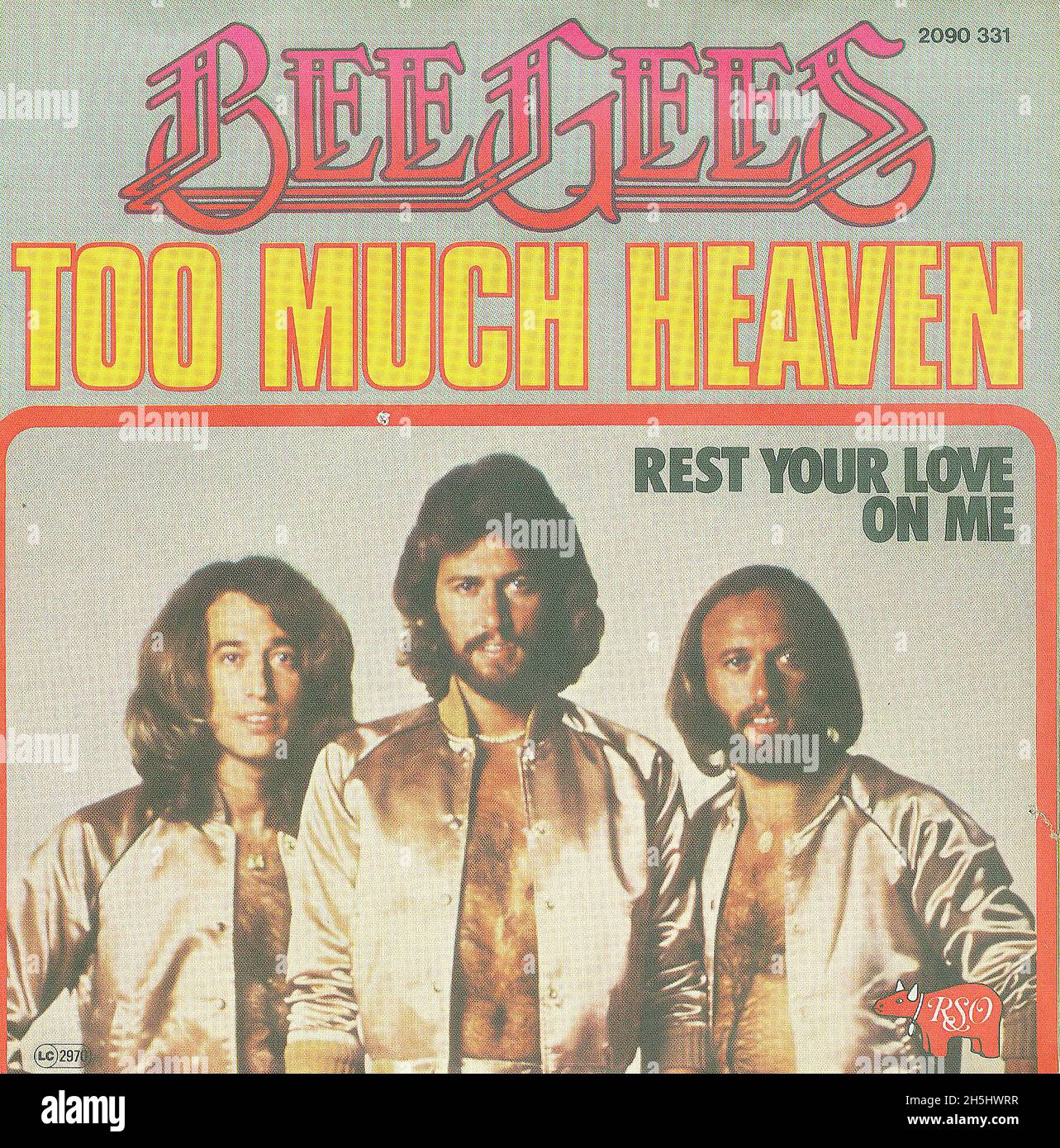 Vintage Single Record Cover Bee Gees The Too Much Heaven D