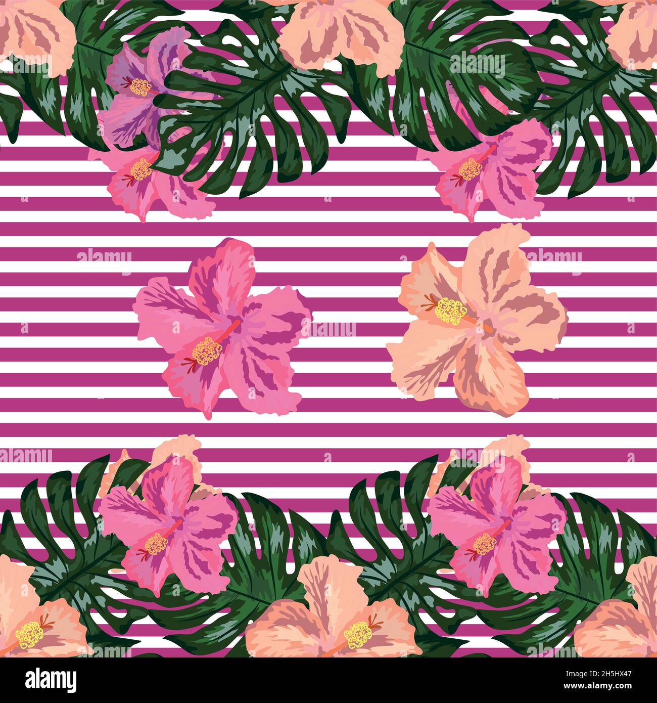 Hawaiian Print Background Vector