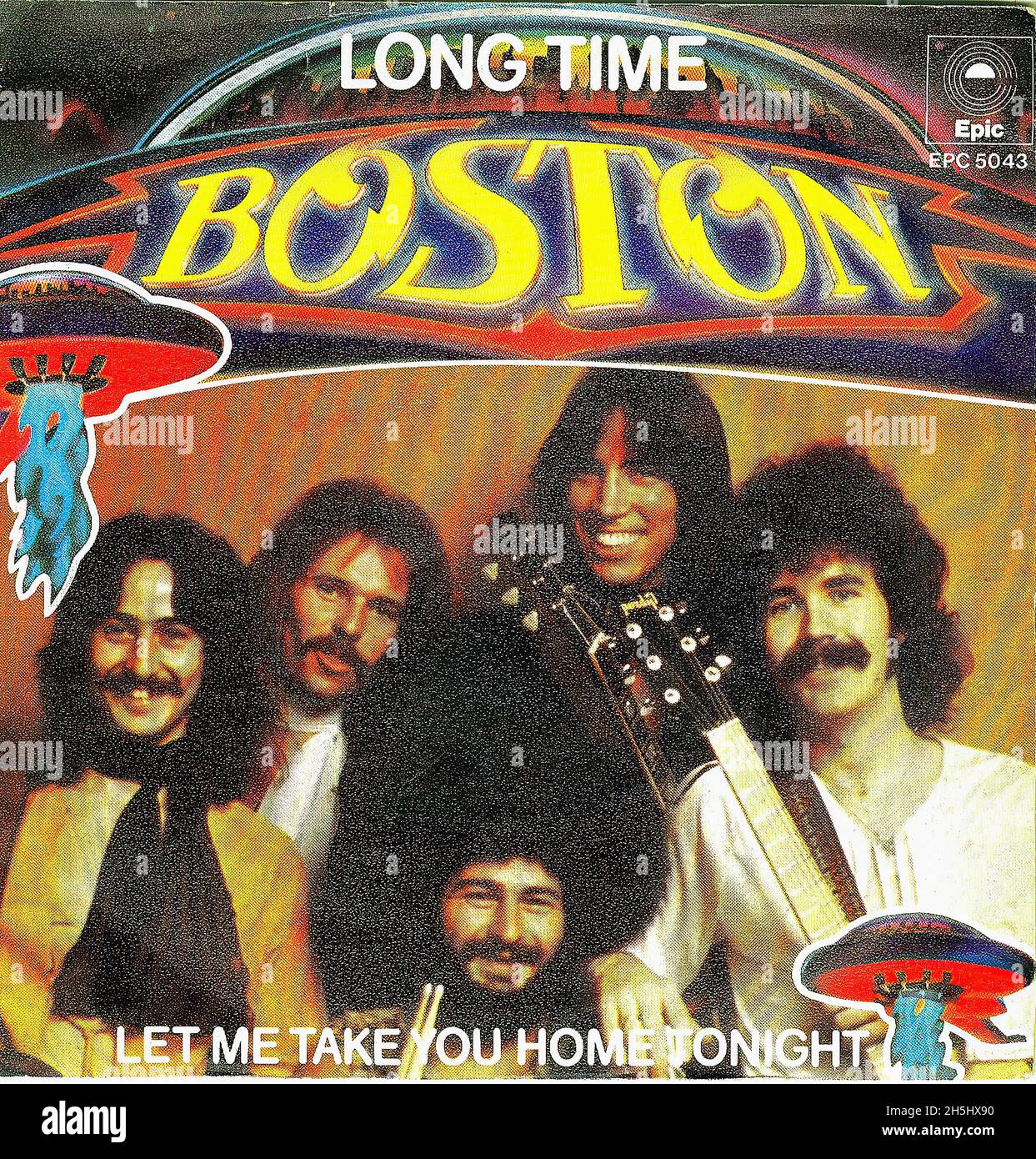 Vintage single record cover - Boston - Long Time - D - 1976 Stock Photo ...