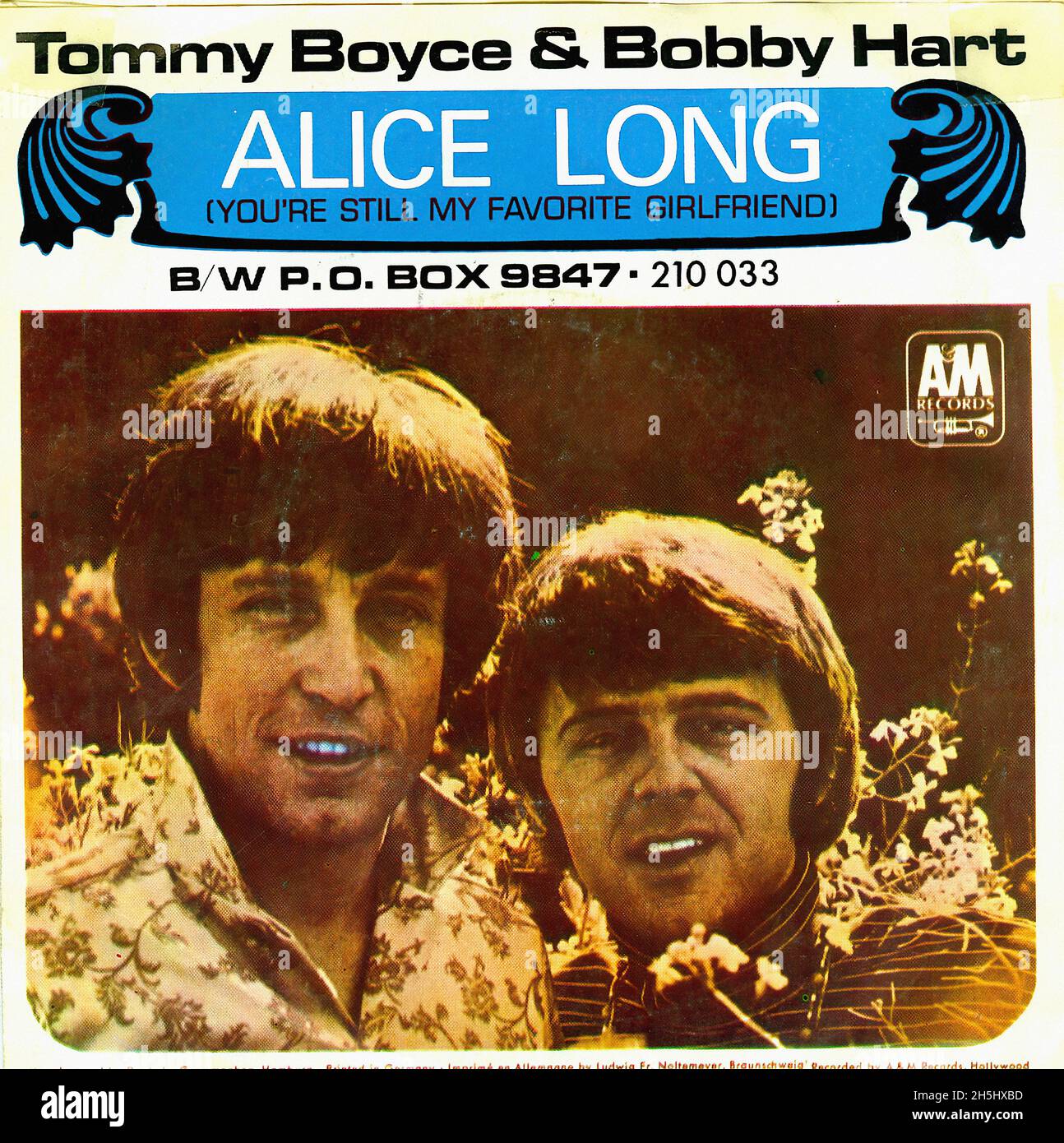 Vintage single record cover - Boyce, Tommy & Bobby Hart - Alice Long ...
