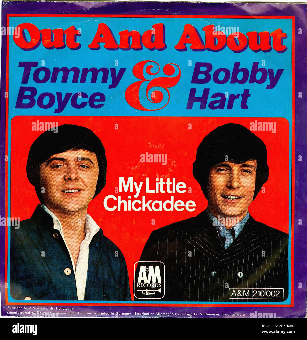 Vintage single record cover - Boyce, Tommy & Bobby Hart - Out & About ...