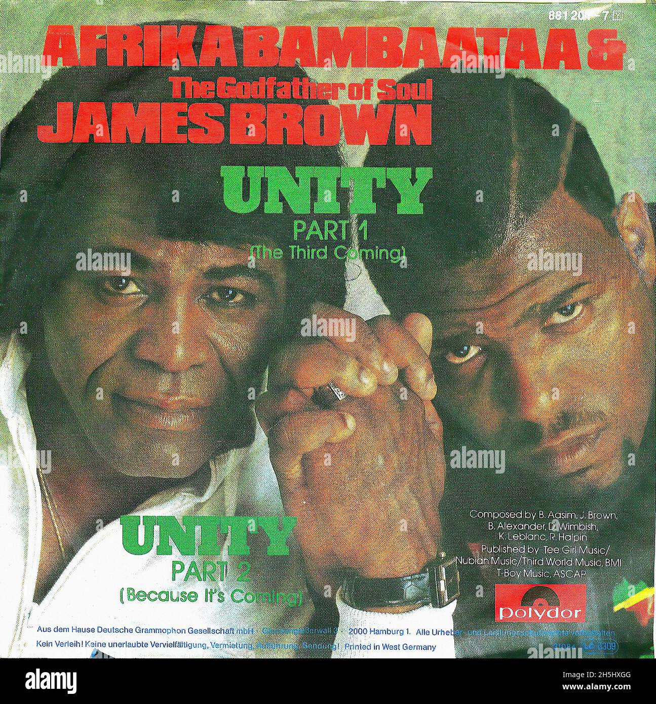 Vintage single record cover - Brown, James & Afrika Bambaataa - Unity ...