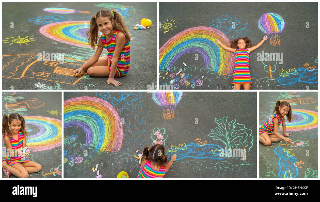 Rainbow photo collage hi-res stock photography and images - Alamy