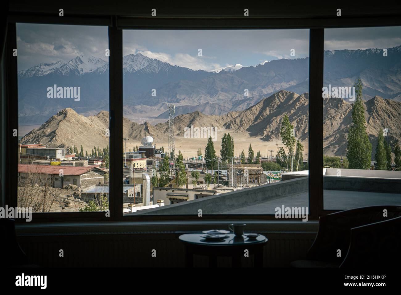 Beautiful view of the Ladakh mountain range seen from a panoramic ...