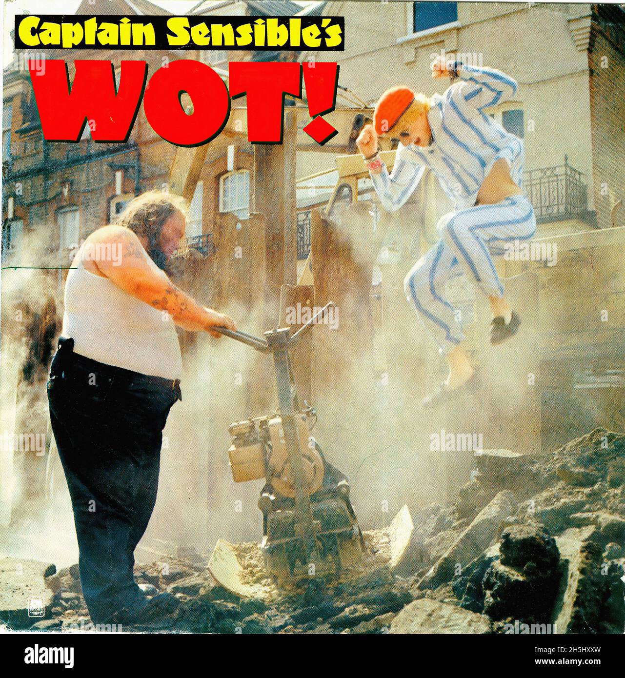 Vintage single record cover - Captain Sensible - Wot - D - 1982 Stock ...