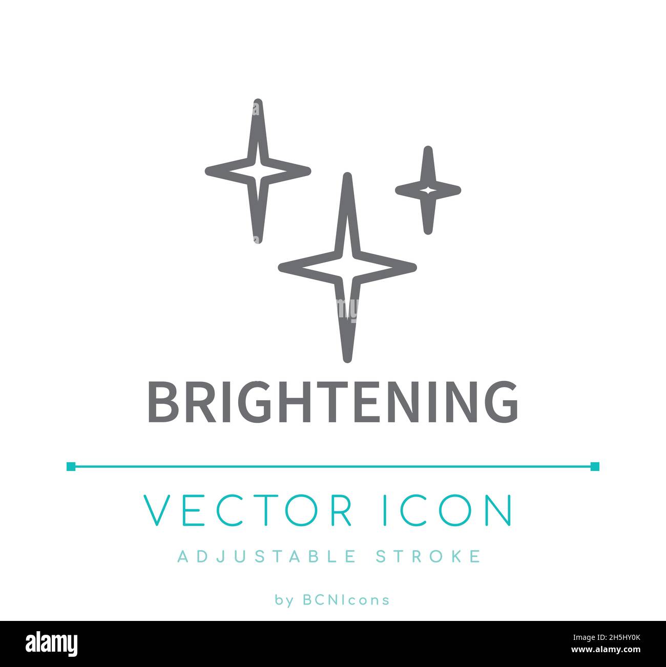 Brightening Vector Line Icon Stock Vector Image & Art - Alamy