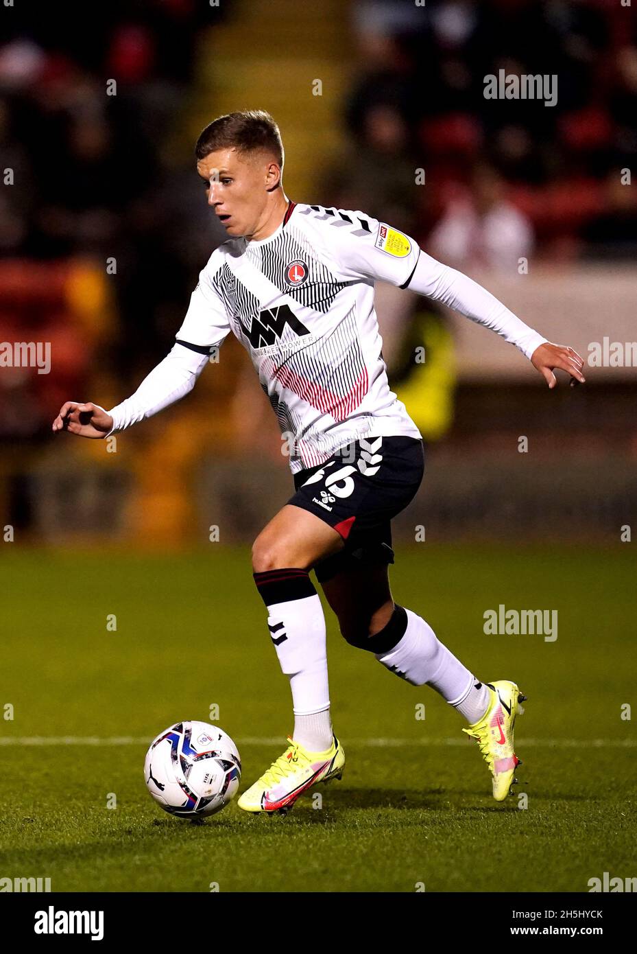 Charlton Athletic's Charles Clayden during the Papa John's Trophy ...