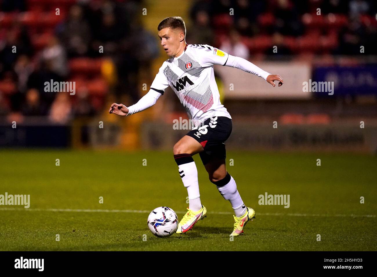 Charlton Athletic's Charles Clayden during the Papa John's Trophy ...