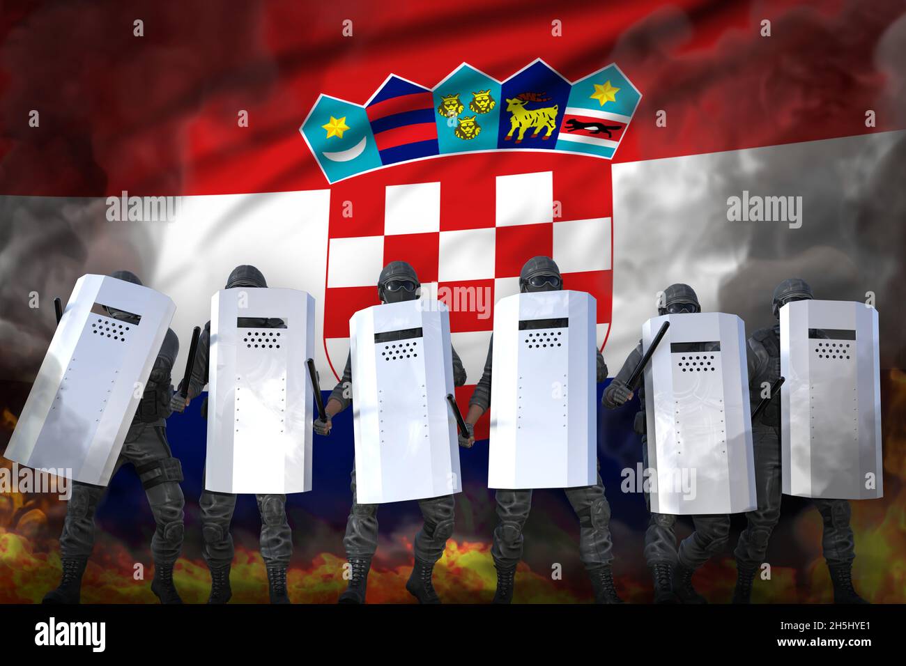 Croatia police swat protecting peaceful people against disorder ...