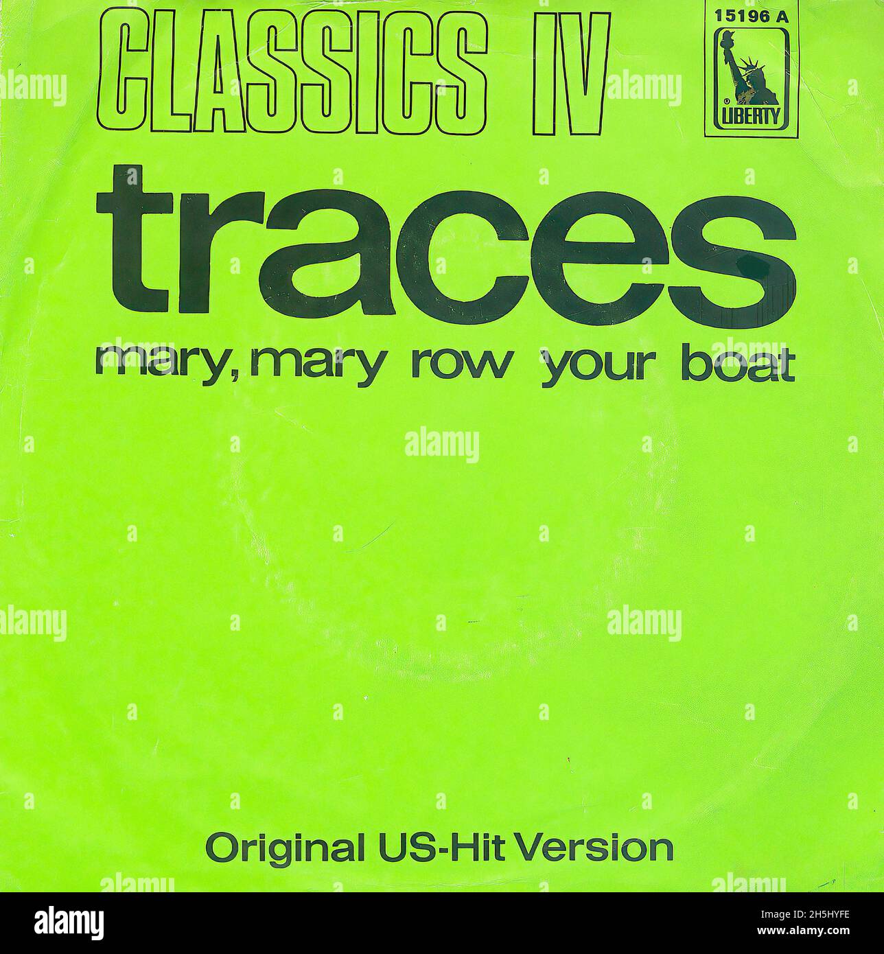 Vintage single record cover - Classics IV - 2 - Traces - D - 1969 Stock ...