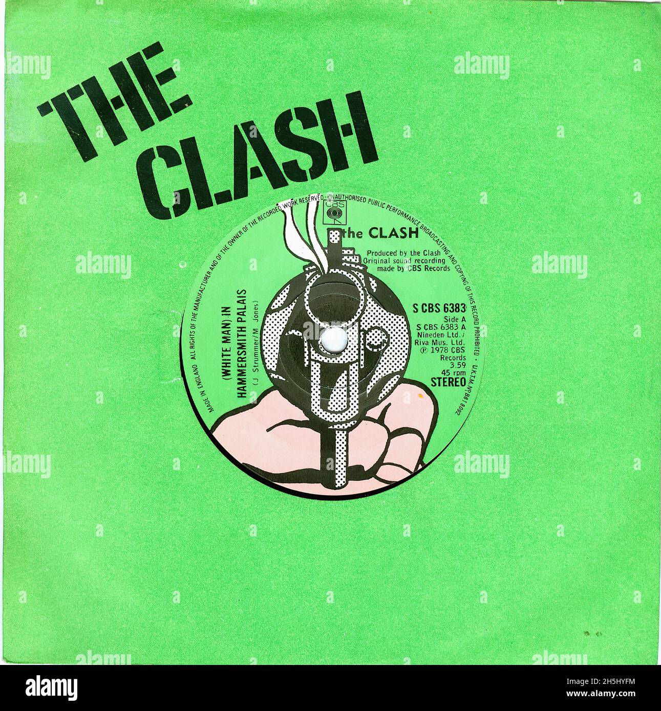 Vintage single record cover - Clash, The - White Man In Hammersmith ...