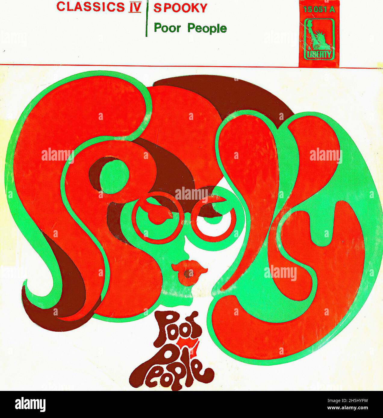 Vintage single record cover - Classics IV - 1 - Spooky - D - 1967 Stock ...