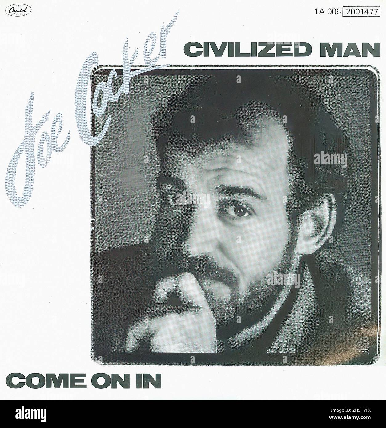 Vintage single record cover - Cocker, Joe - Civilized Man - D - 1984 01 Stock Photo - Alamy