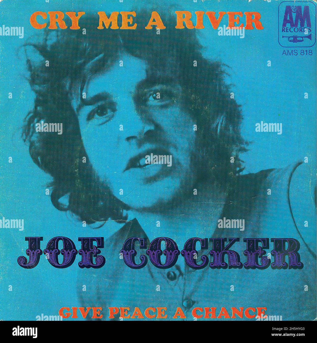Vintage single record cover - Cocker, Joe - Cry Me A River - F - 1970 ...