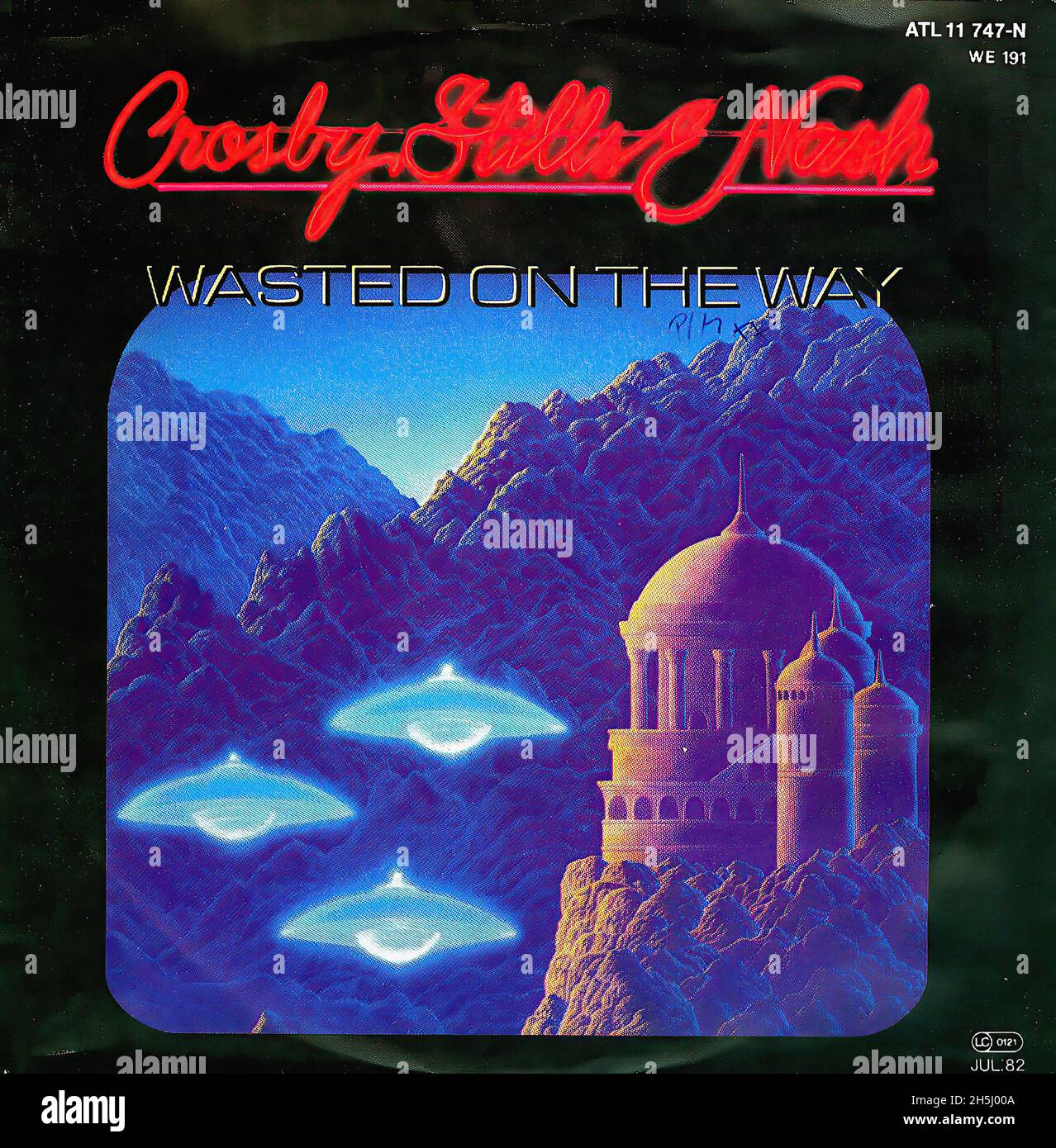 Vintage single record cover - Crosby, Stills & Nash - Wasted On The Way ...