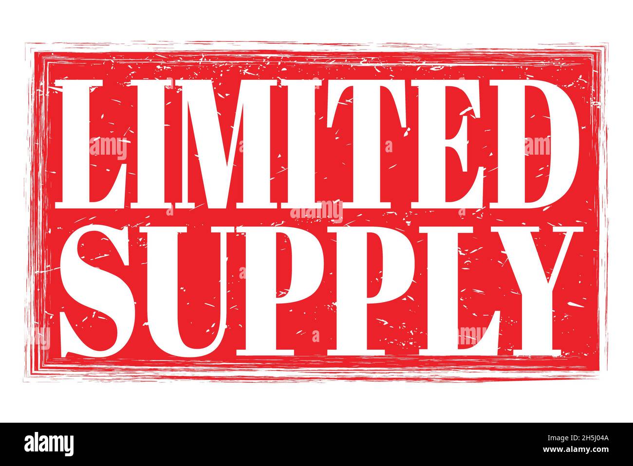 Limited supply sign Cut Out Stock Images & Pictures - Alamy