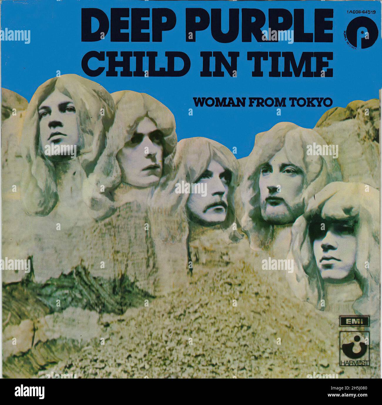 Vintage single record cover - Deep Purple - Child In Time - 1972 Stock ...
