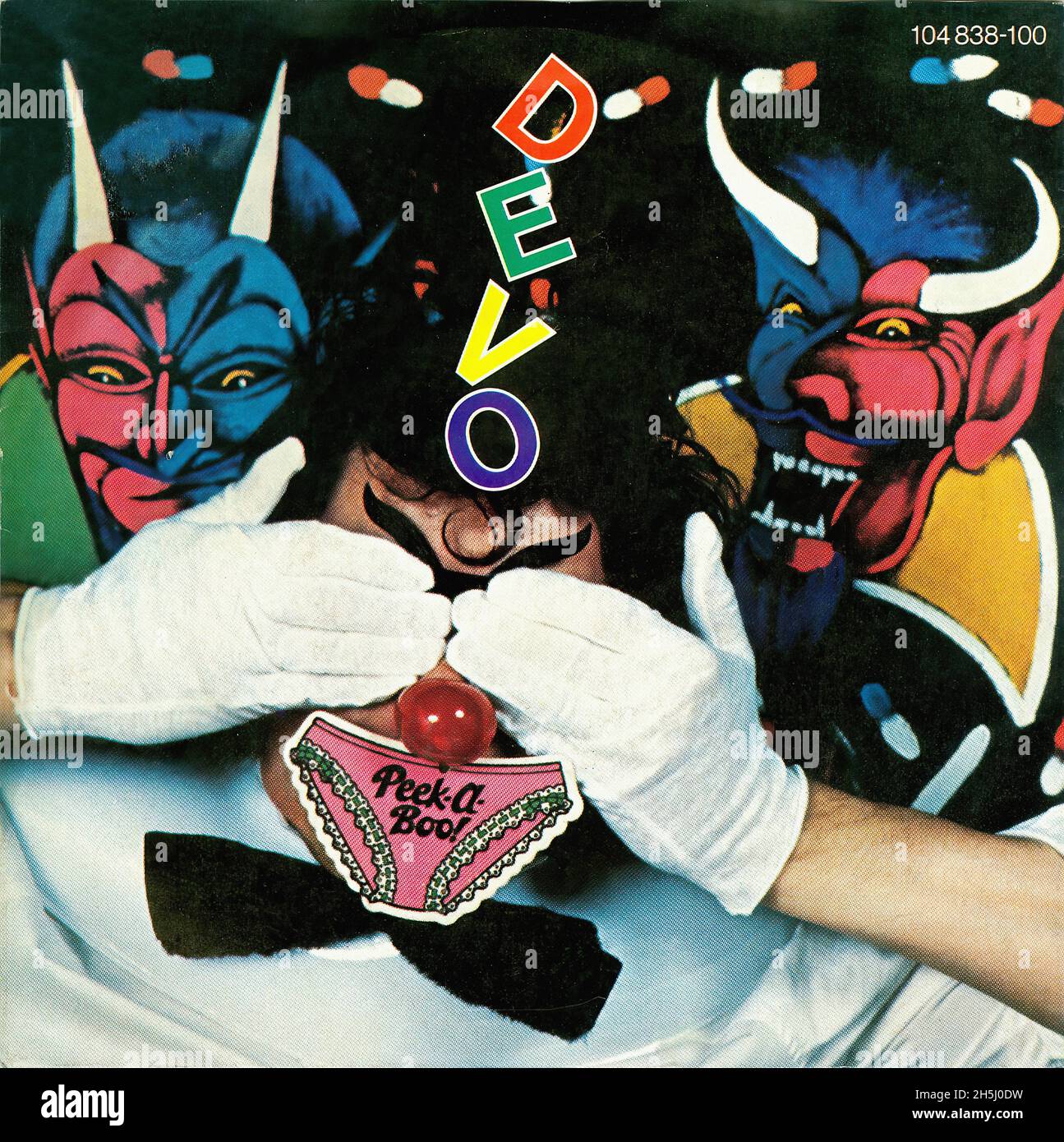 Vintage single record cover - Devo - Peek A Boo - D - 1982 Stock Photo - Alamy