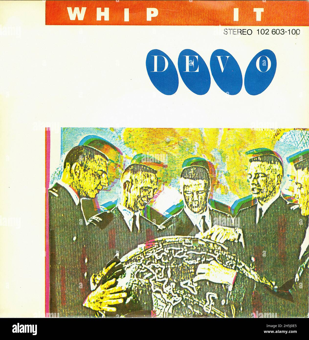 Vintage single record cover - Devo - Whip It - D - 1980 Stock Photo - Alamy