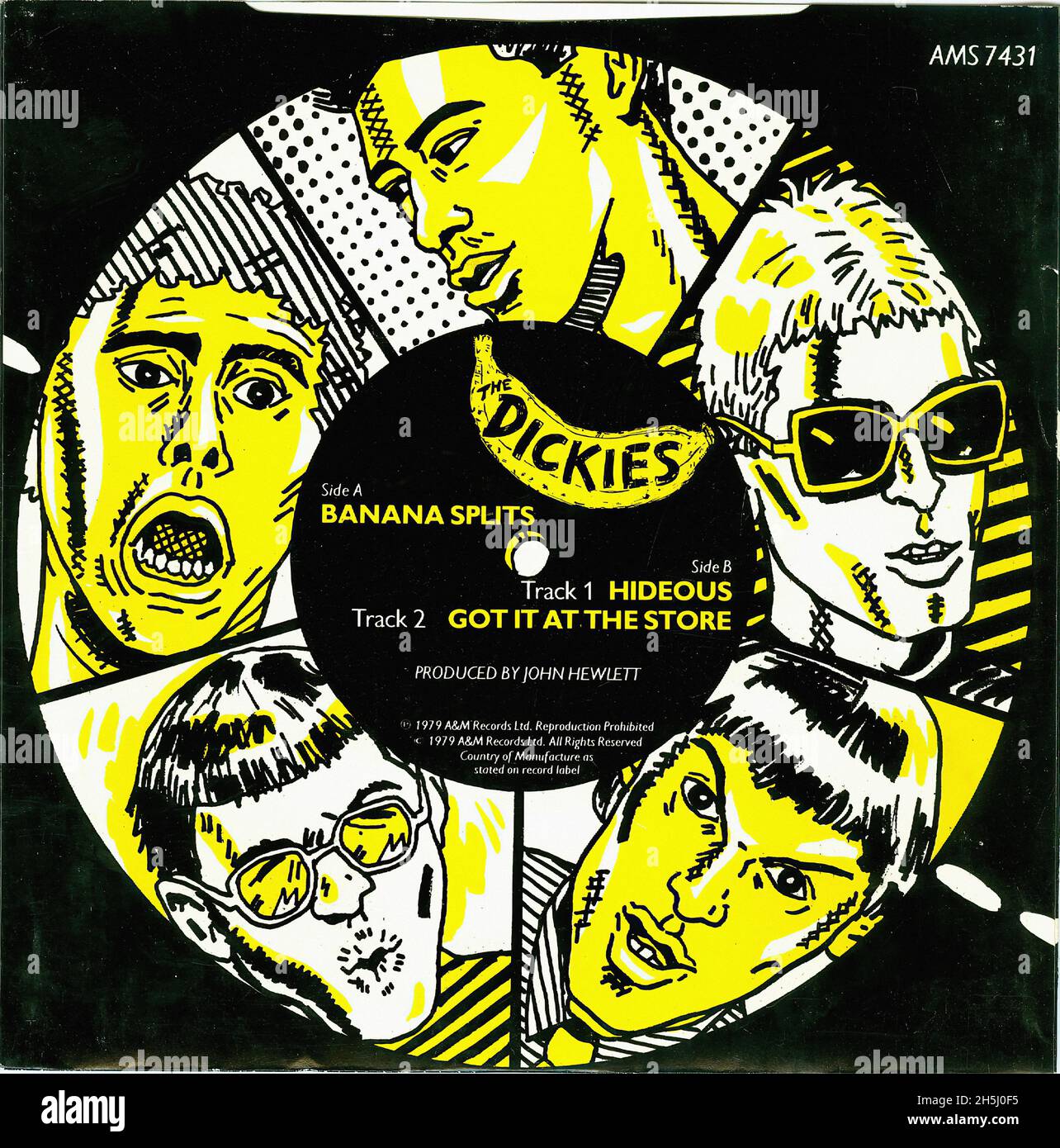 Vintage single record cover - Dickies, The - Banana Splits - UK - 1979 ...