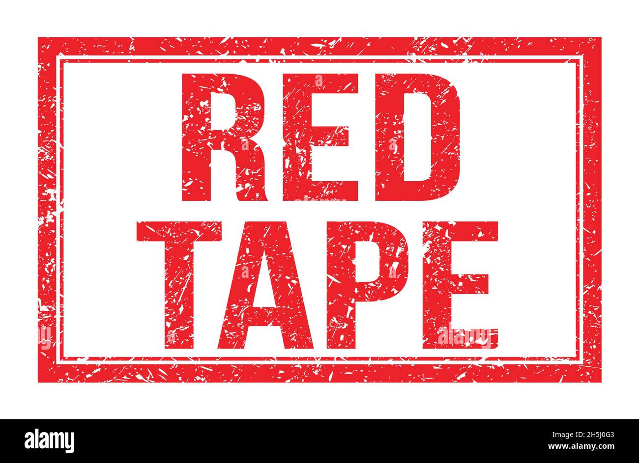 RED TAPE, words written on red rectangle stamp sign Stock Photo - Alamy