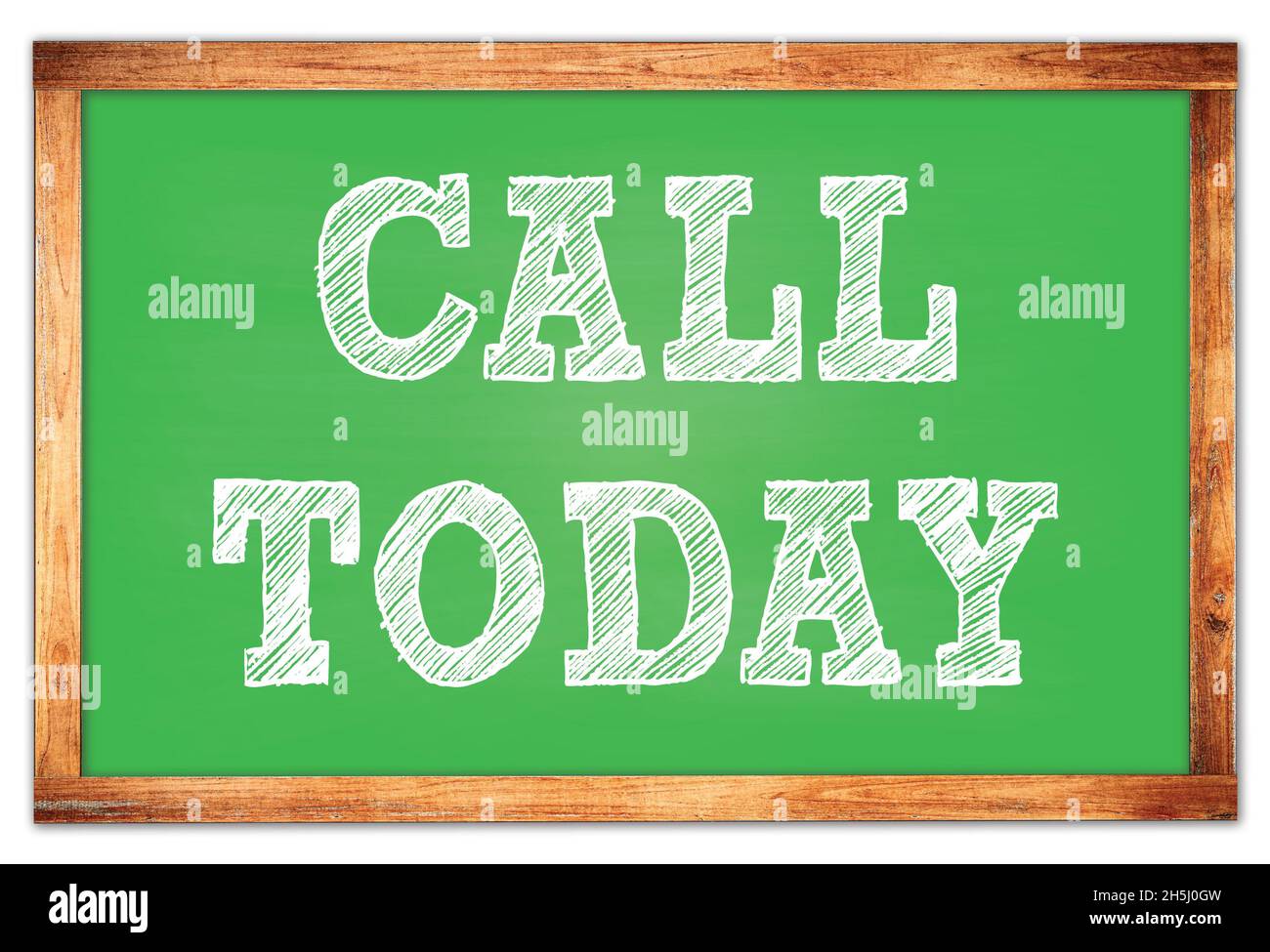 Call today written on hi-res stock photography and images - Alamy