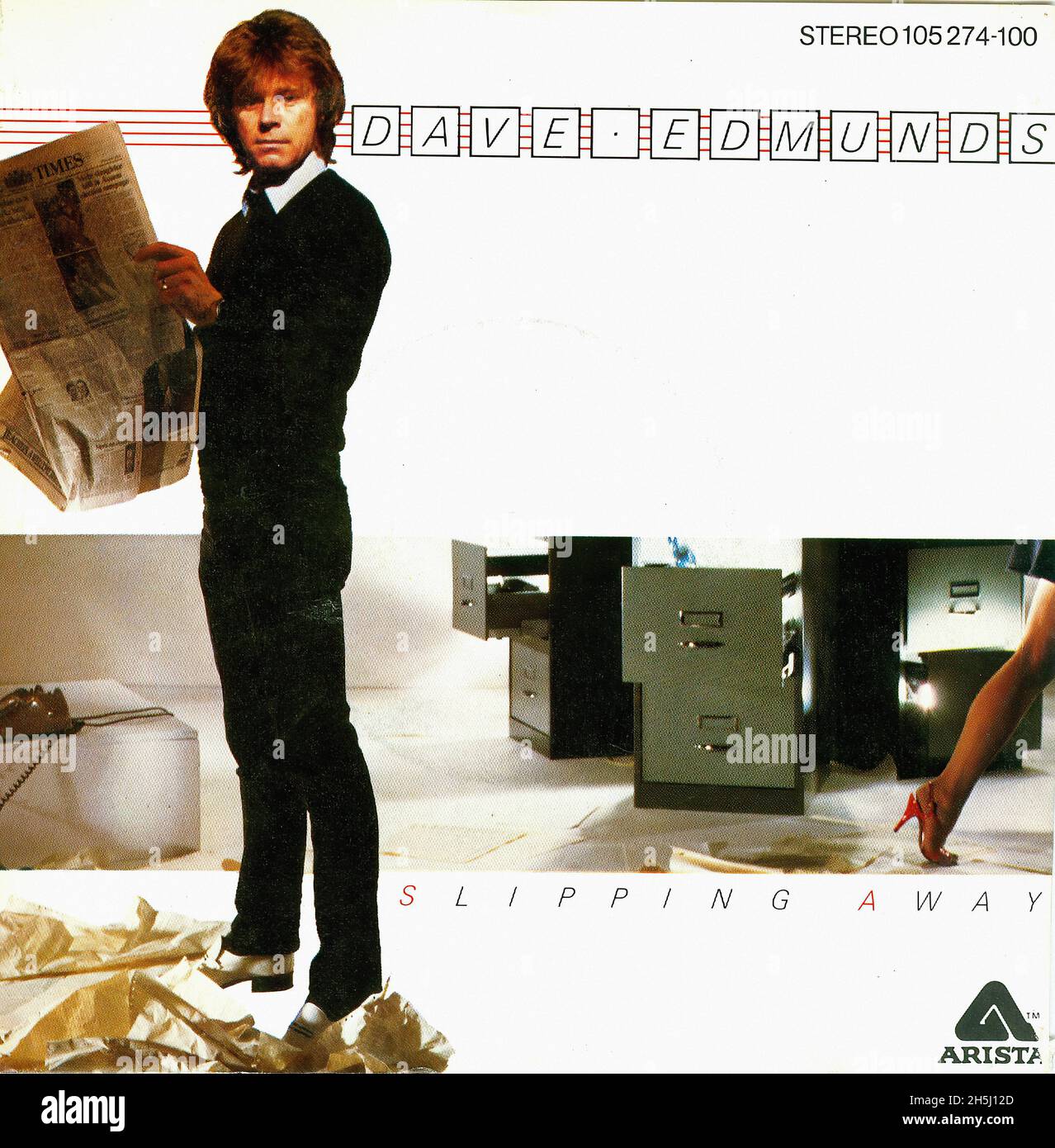 Vintage single record cover - Edmunds, Dave - Slipping Away - D - 1983 ...