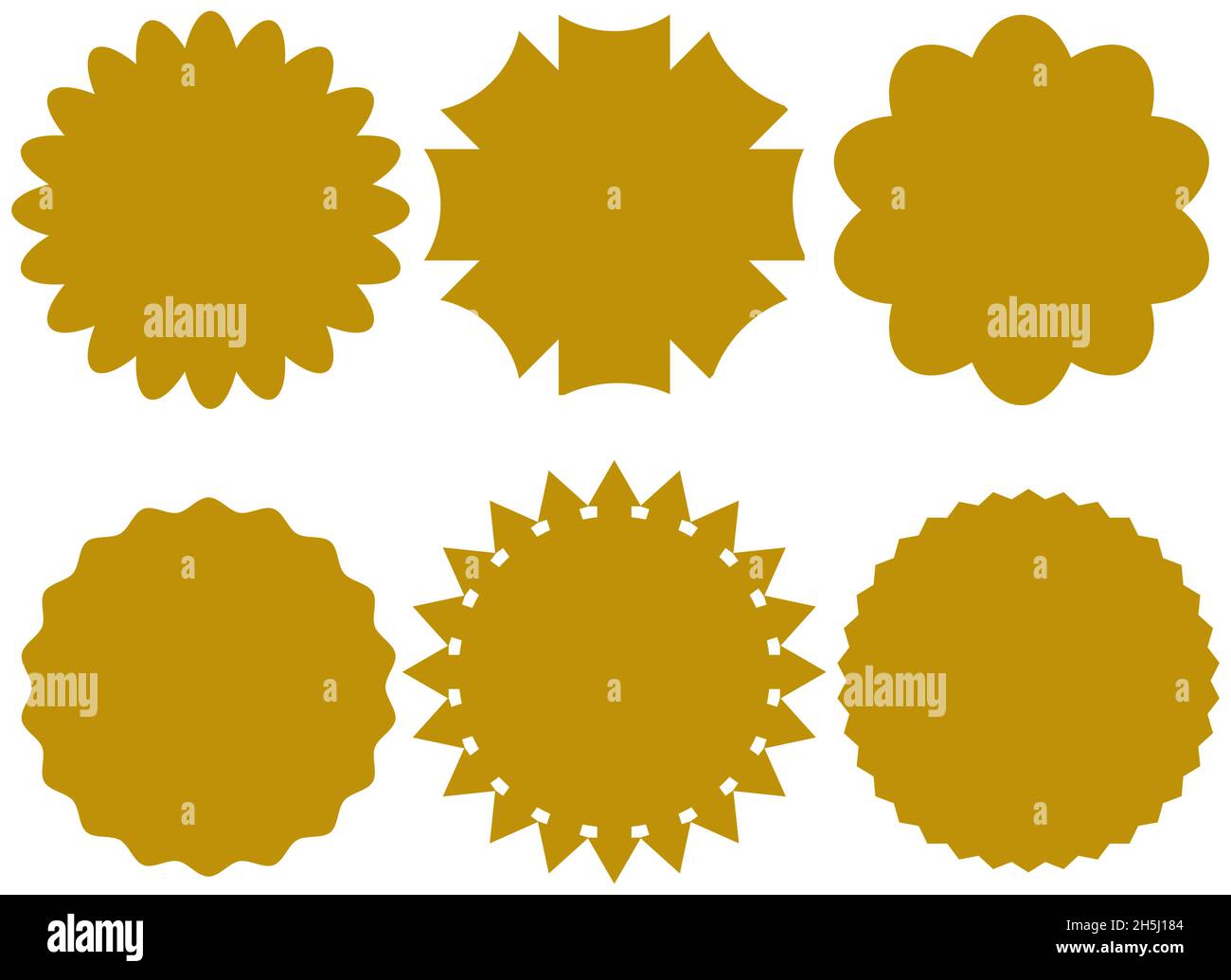 Set of stickers with an image of star formation or sun rays. Vintage ...