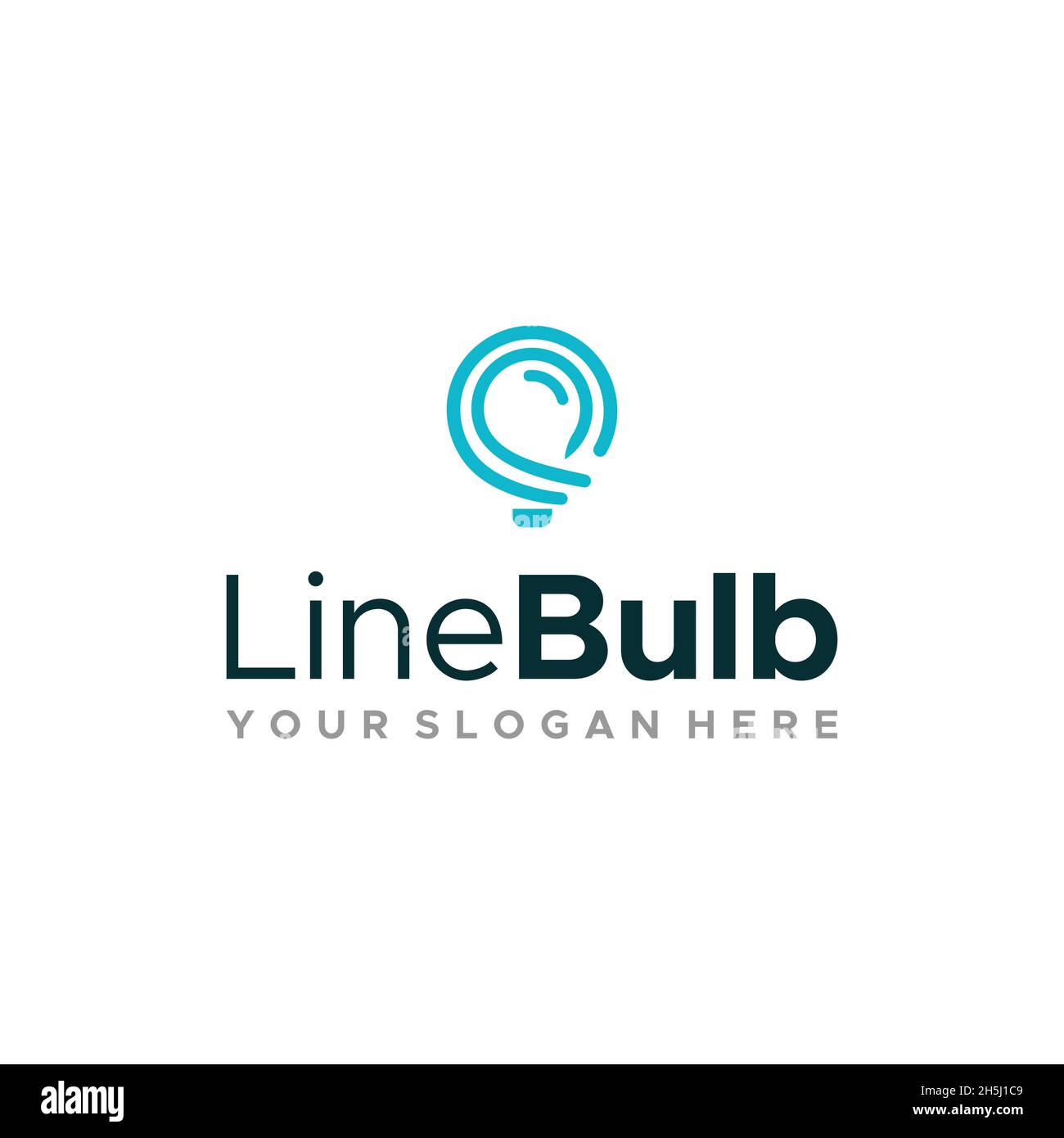 Lightbulb doodle lamp line Cut Out Stock Images & Pictures - Alamy