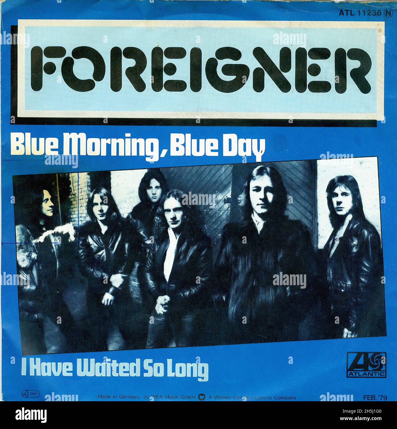 Vintage single record cover - Foreigner - Blue Morning, Blue Day - D ...