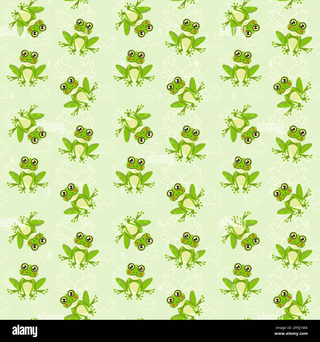 Seamless cartoon frog pattern hi-res stock photography and images - Alamy