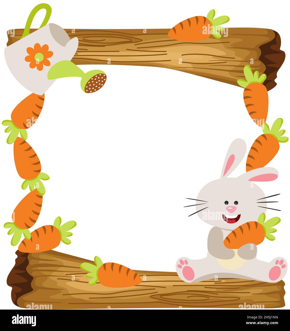 Rabbit carrot cartoon illustration Cut Out Stock Images & Pictures - Alamy