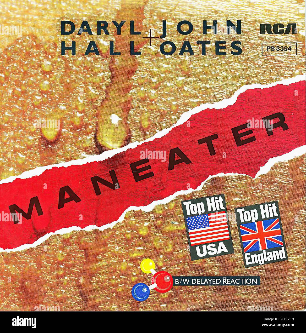 Vintage single record cover - Hall, Daryl & John Oates - Maneater - D ...