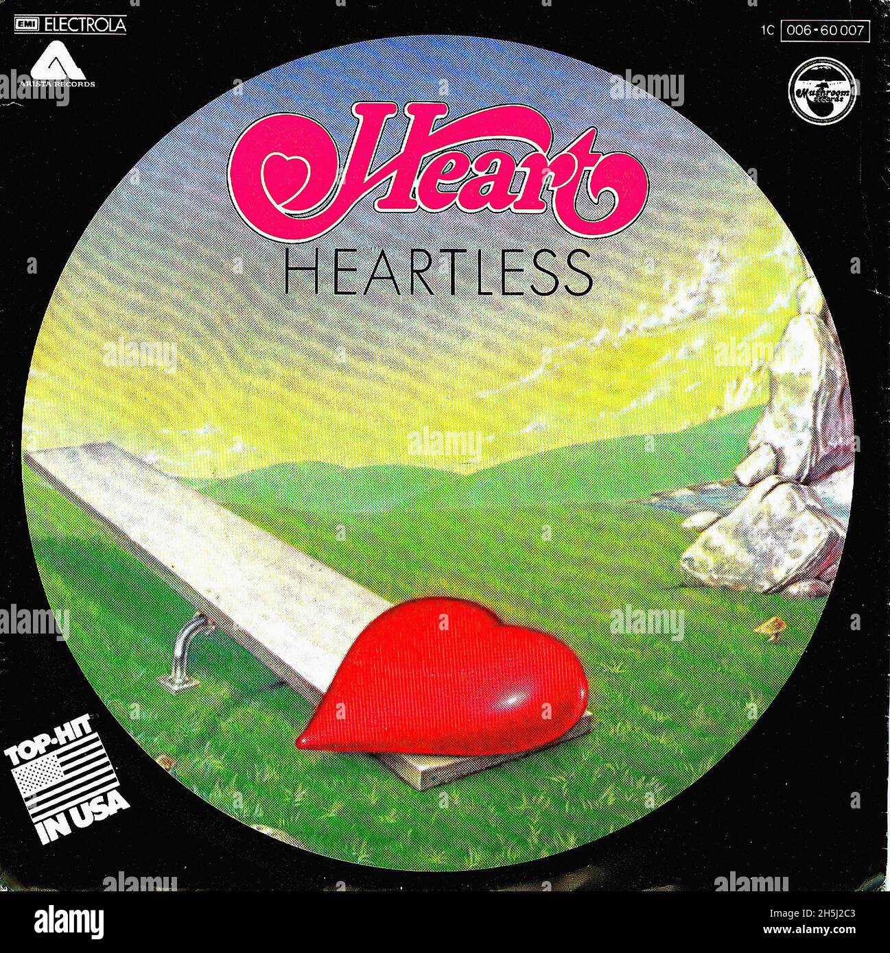 Vintage single record cover - Heart - Heartless - D - 1978 Stock Photo ...