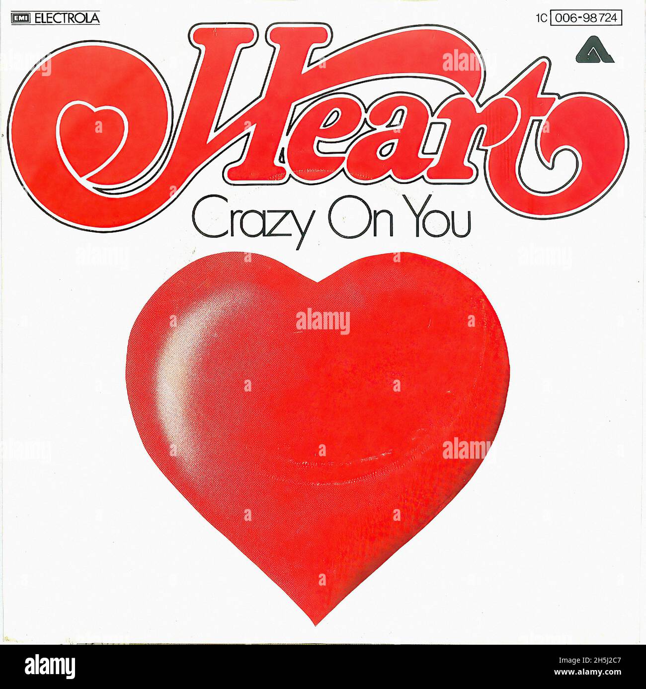 Vintage single record cover - Heart - Crazy On You - D - 1976 Stock Photo - Alamy