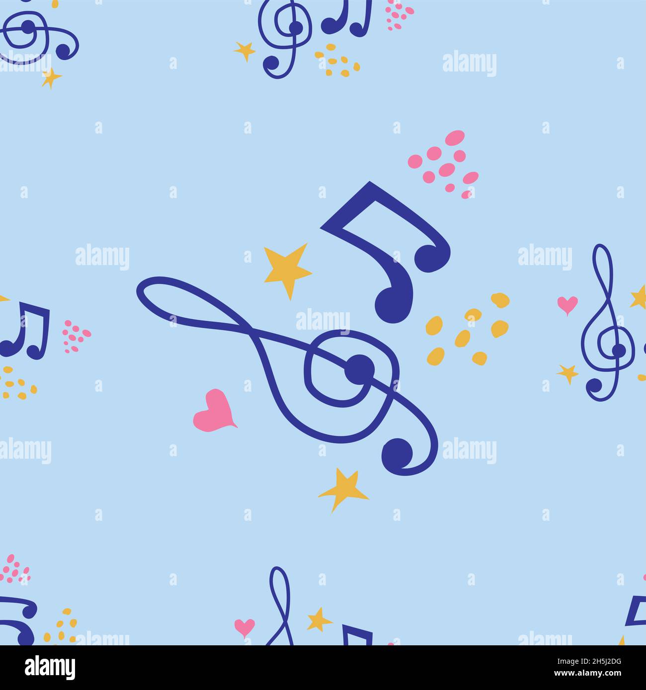 Abstract music notes seamless pattern background. musical illustration ...