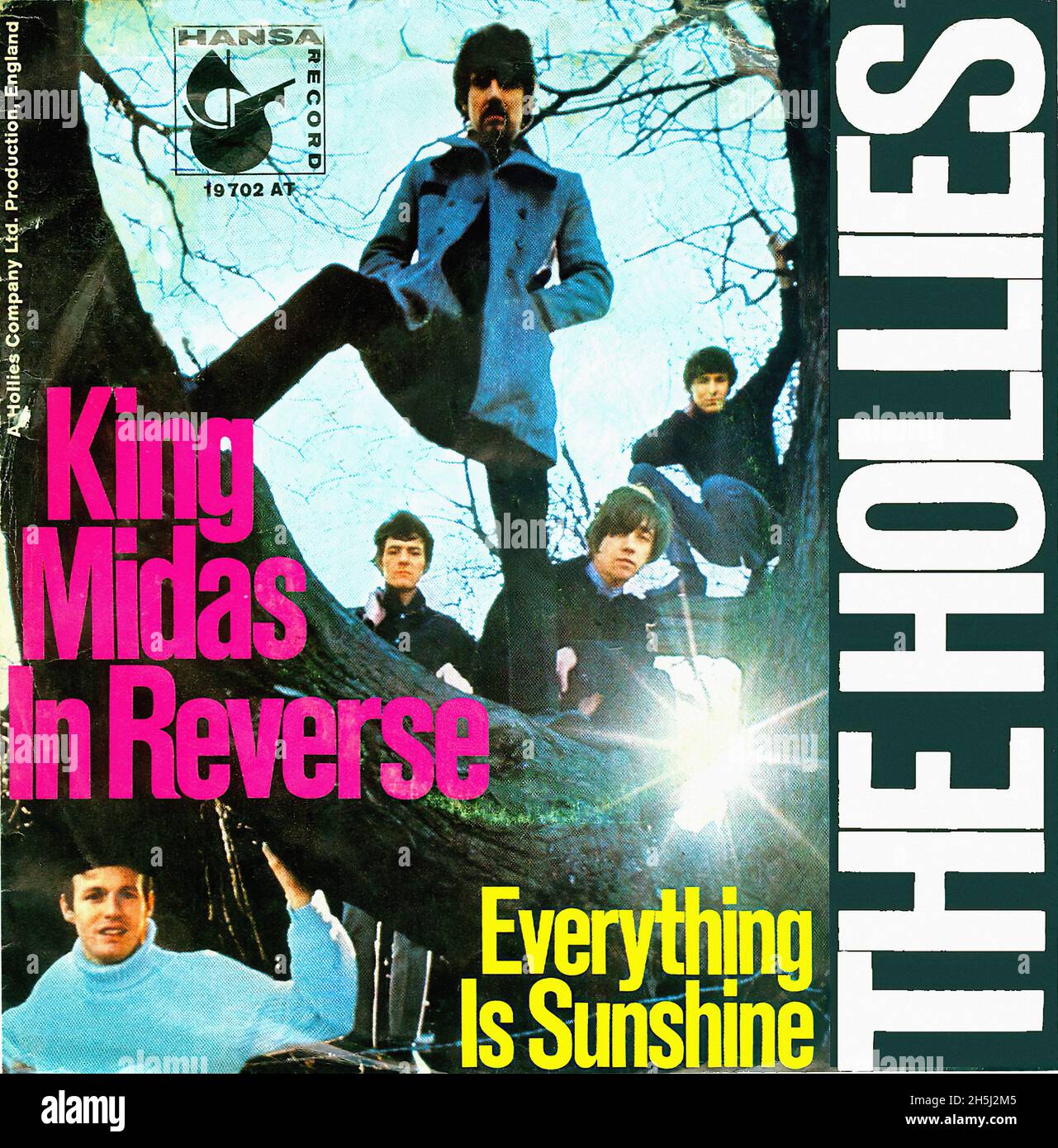 Vintage single record cover - Hollies, The - King Midas In Reverse - D ...