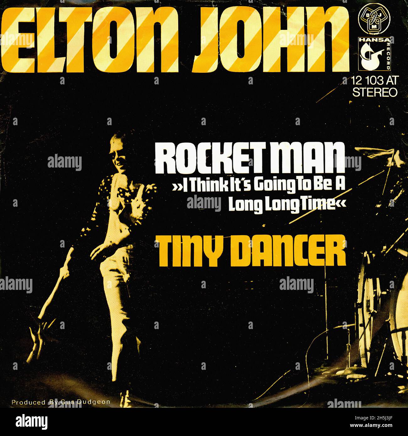 Vintage single record cover - John, Elton - Rocket Man - D - 1972 Stock ...