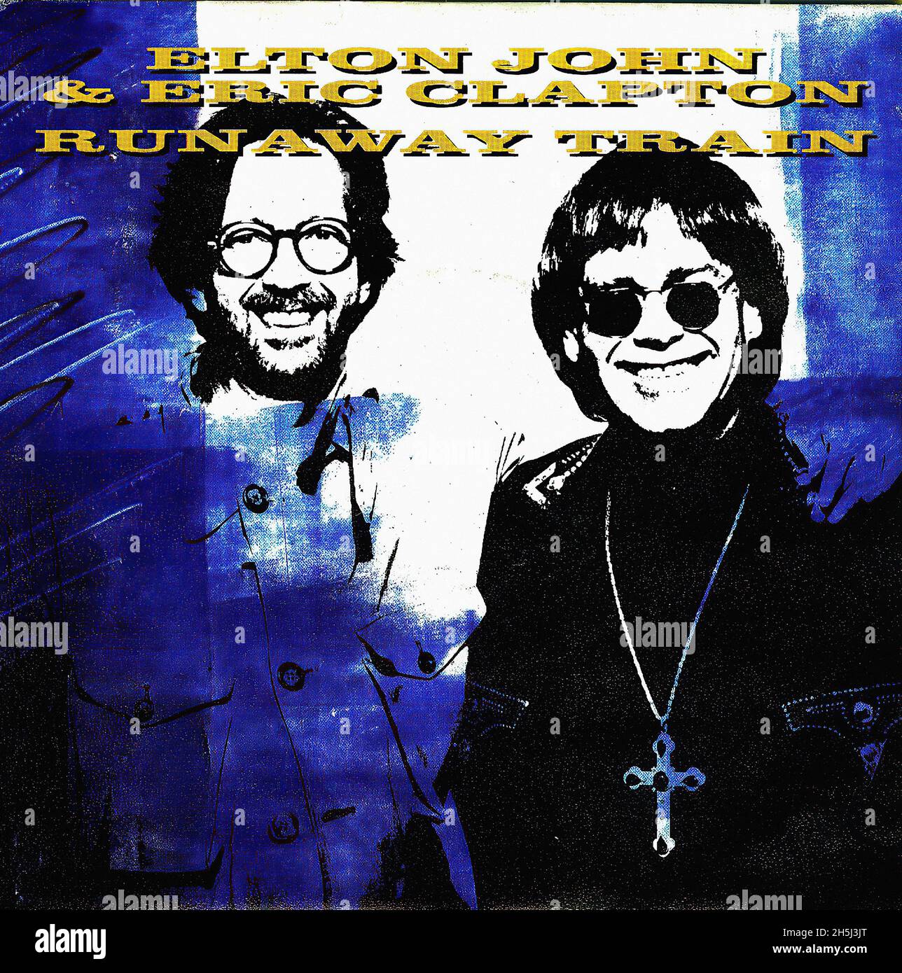 Vintage single record cover - John, Elton & Eric Clapton - Runaway ...