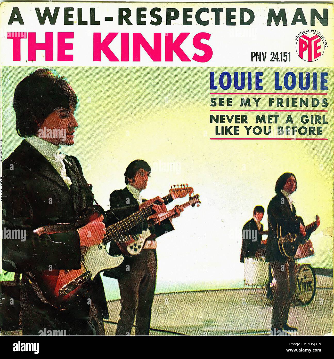 Vintage single record cover - Kinks, The - A Well Respected Man - EP - F - 1966 Stock Photo - Alamy