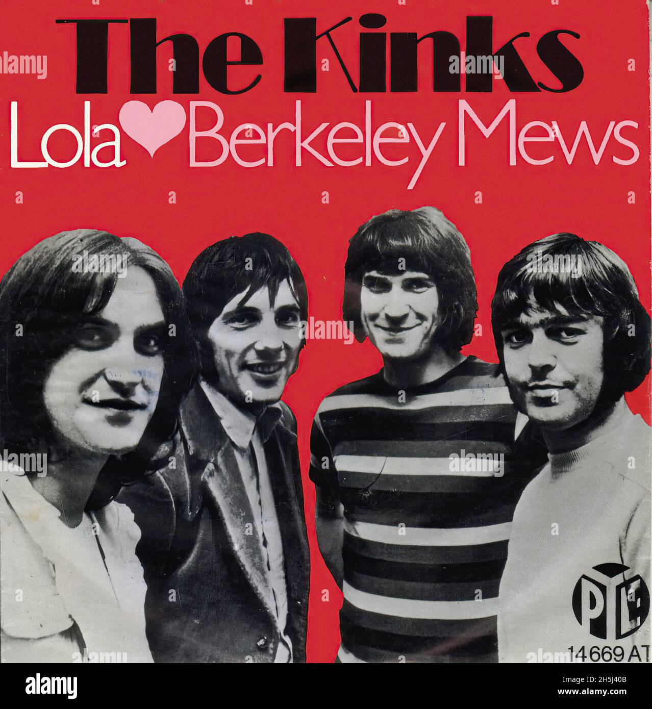 Vintage single record cover - Kinks, The - Lola - D - 1970s Re-Issue ...