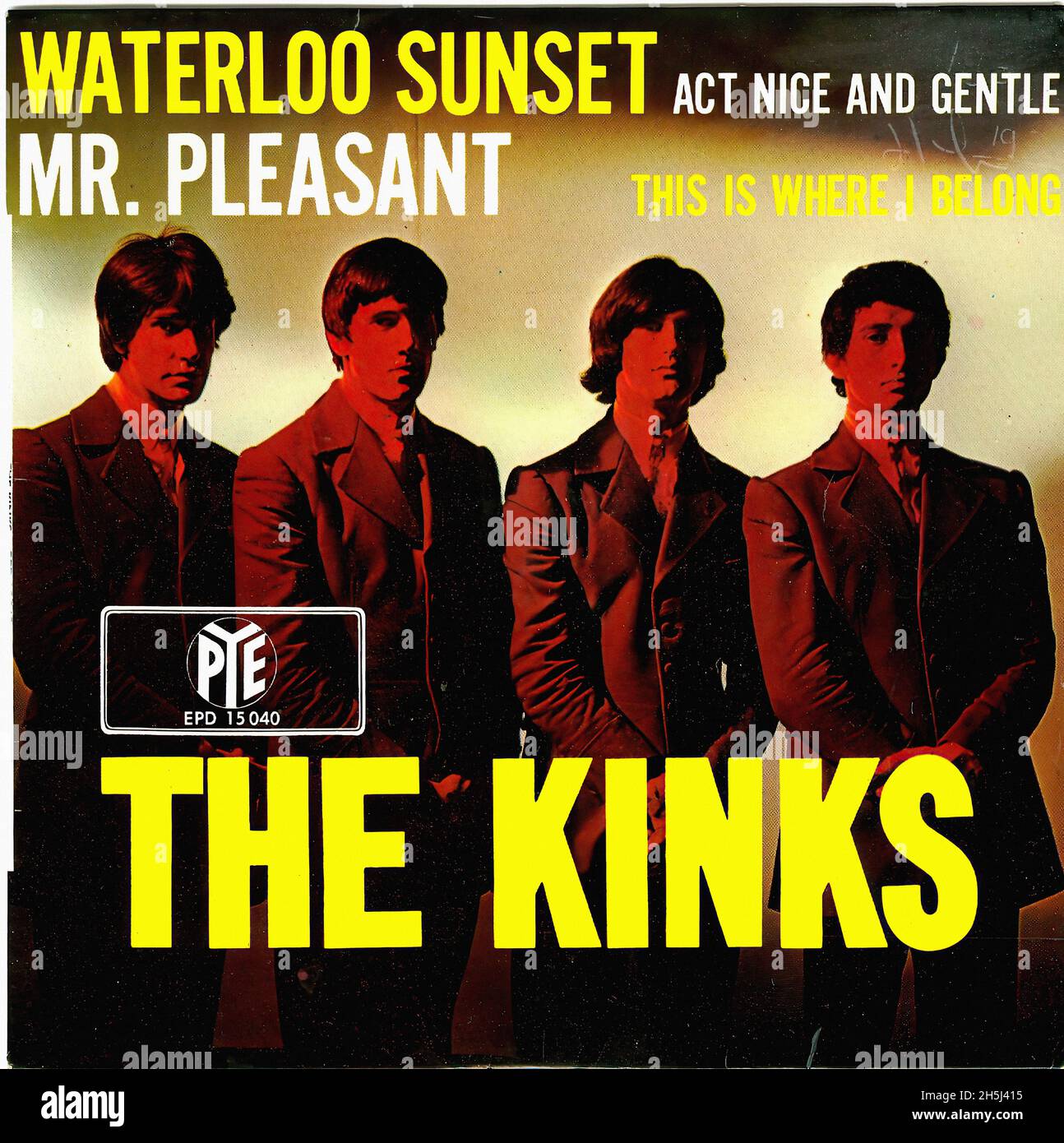 Vintage single record cover - Kinks, The - Waterloo Sunset - D - EP ...