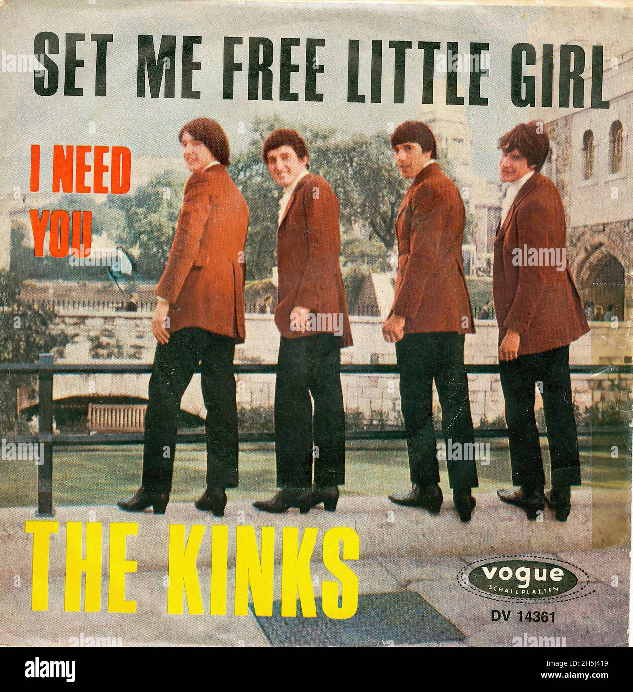 Vintage single record cover - Kinks, The - Set Me Free Little Girl - D ...